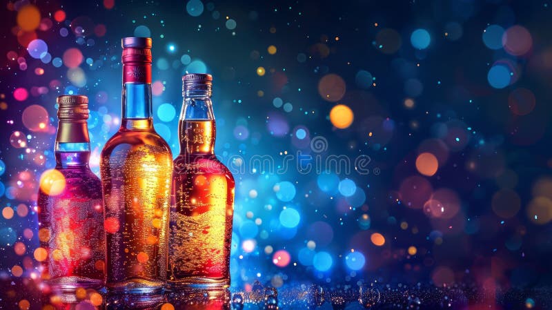 Abstract Beautiful Background for Alcohol Store Advertising. Stock ...