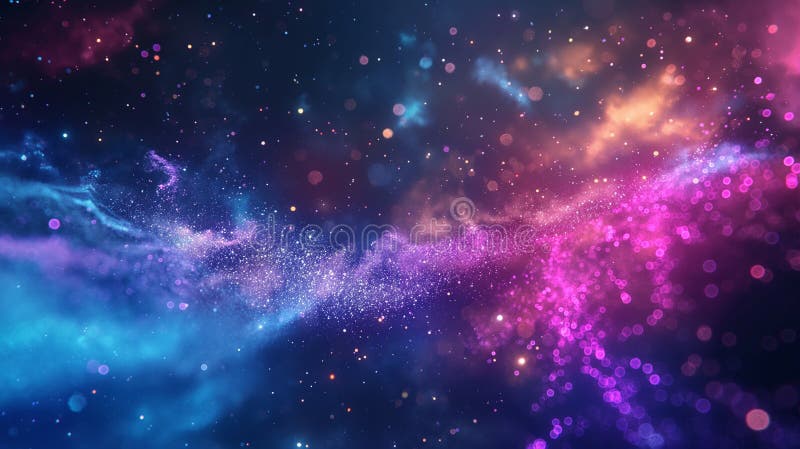 Abstract Beautiful Background Consisting of Iridescent and Moving Dust ...