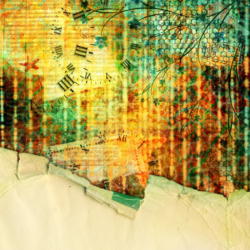 Abstract Beautiful Background in the Style of Mixed Media Stock ...