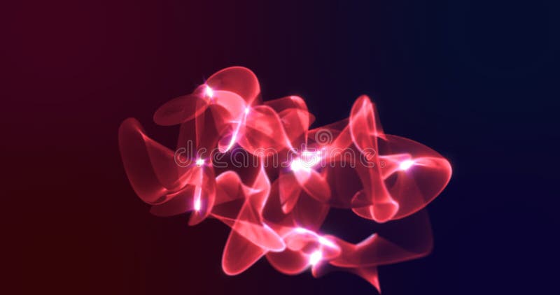 Abstract Beautiful Bright Red Glowing Energy Electric Magic Space Lines ...