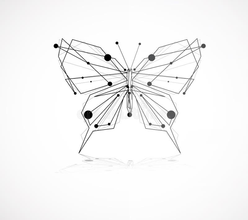 Abstract Beautiful Butterfly Stock Vector - Illustration of black ...