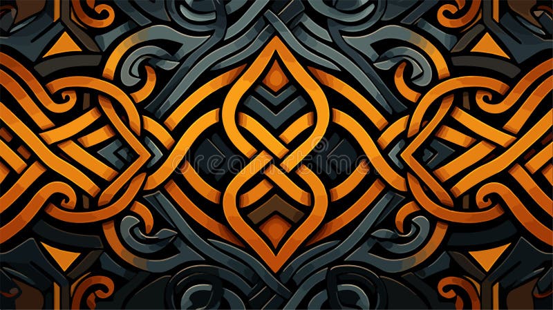 Abstract Beautiful Colored Celtic Vector Patterns. Seamless Celtic Knot ...