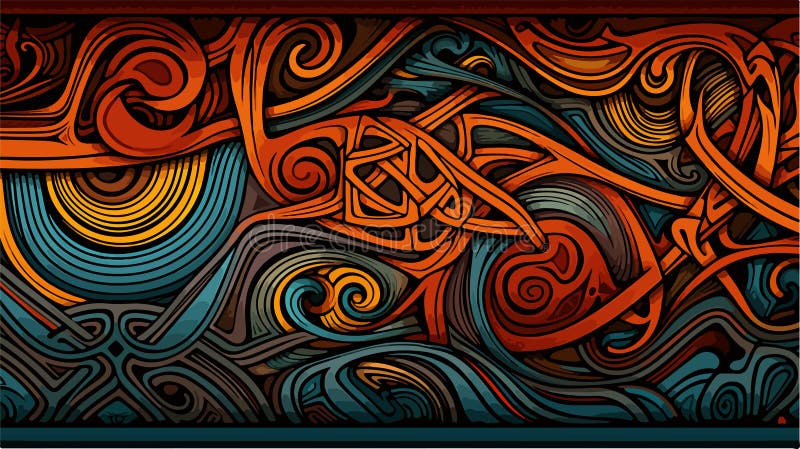 Abstract Beautiful Colored Celtic Vector Patterns. Seamless Celtic Knot ...
