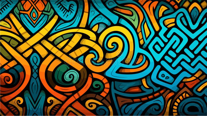Abstract Beautiful Colored Celtic Vector Patterns. Seamless Celtic Knot ...