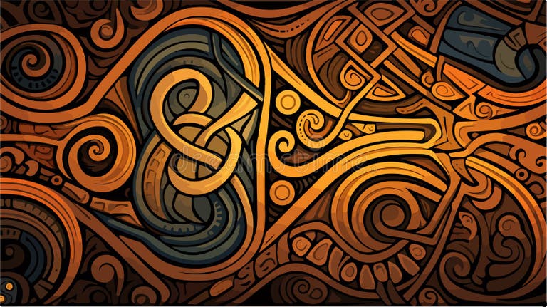 Abstract Beautiful Colored Celtic Vector Patterns. Seamless Celtic Knot ...