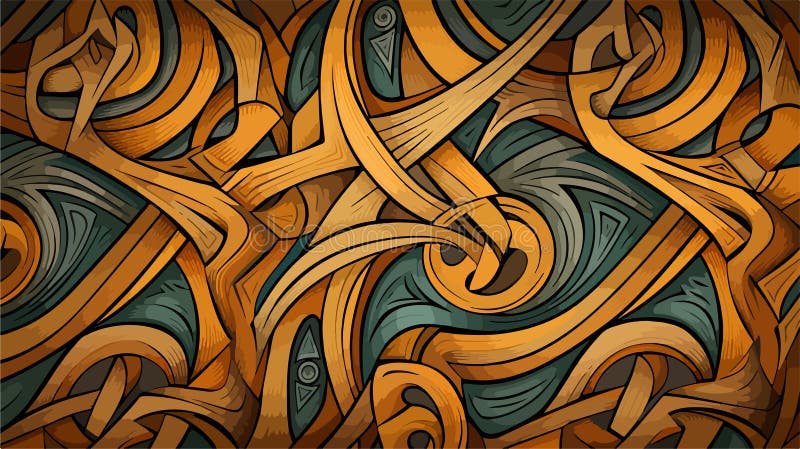 Abstract Beautiful Colored Celtic Vector Patterns. Seamless Celtic Knot ...