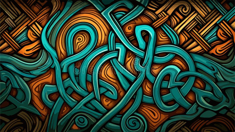 Abstract Beautiful Colored Celtic Vector Patterns. Seamless Celtic Knot ...