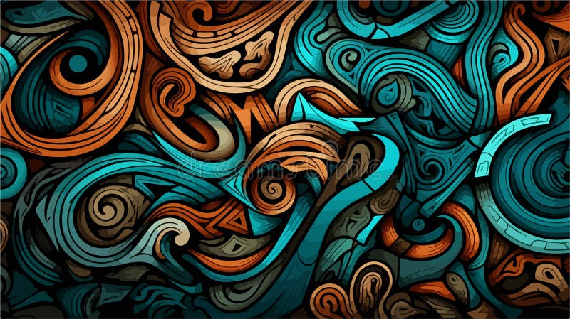 Abstract Beautiful Colored Vector Viking Patterns. Ancient Warrior ...