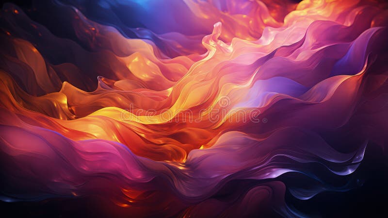 Abstract Beautiful Elegant Waves of Flame Dynamic Background Stock ...