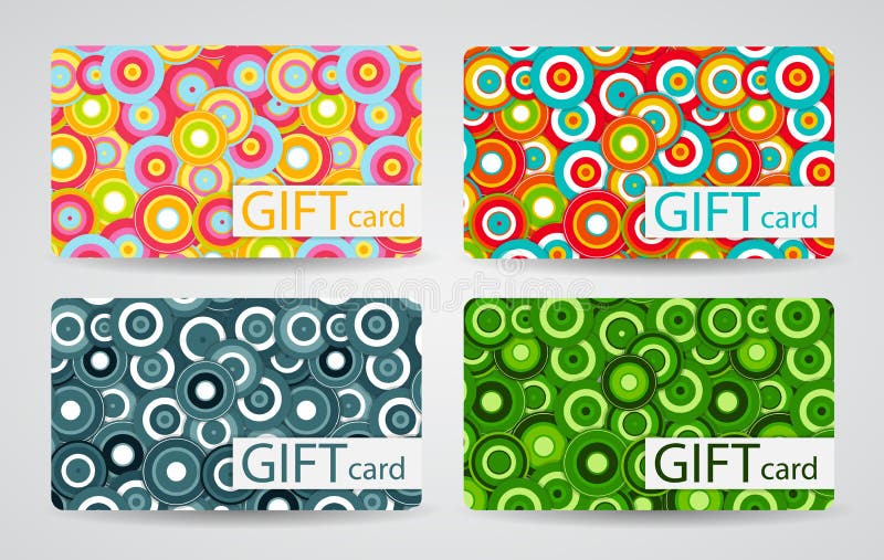 Abstract Beautiful Gift Card Design Set, Vector Stock Vector ...