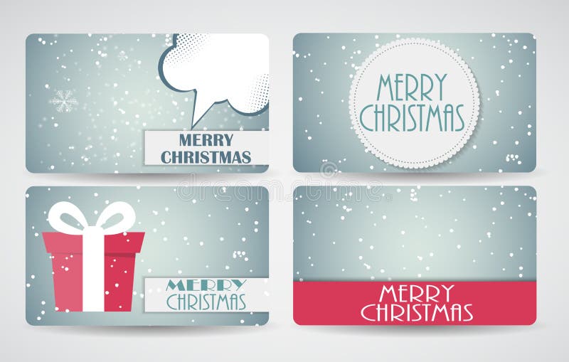 Abstract Beautiful Gift Card Design Set, Vector Illustration. Stock ...
