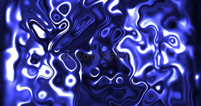 Abstract Beautiful Glowing Iridescent Bright Waves of Blue Liquid Water ...