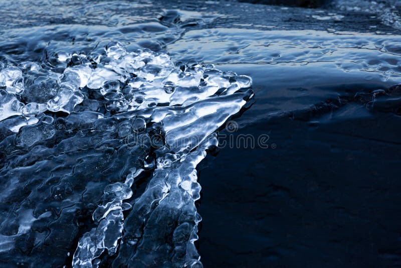 Abstract Ice Formation in Lake Shore Stock Photo - Image of solid ...