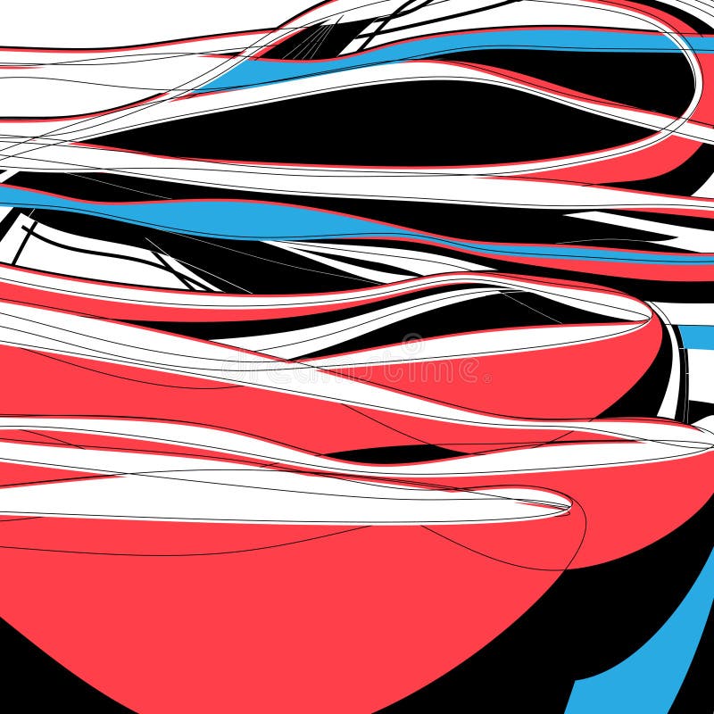 Abstract Beautiful Linear Bright Waves Graphics Stock Illustration ...