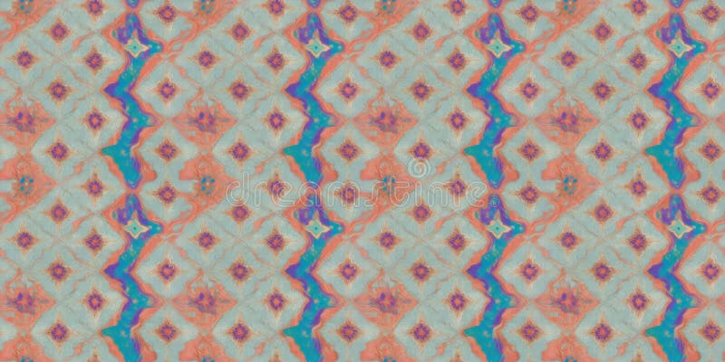 Delicate Ecclectic Seamless Pattern Vibrant Colours Magical Symmetrical ...