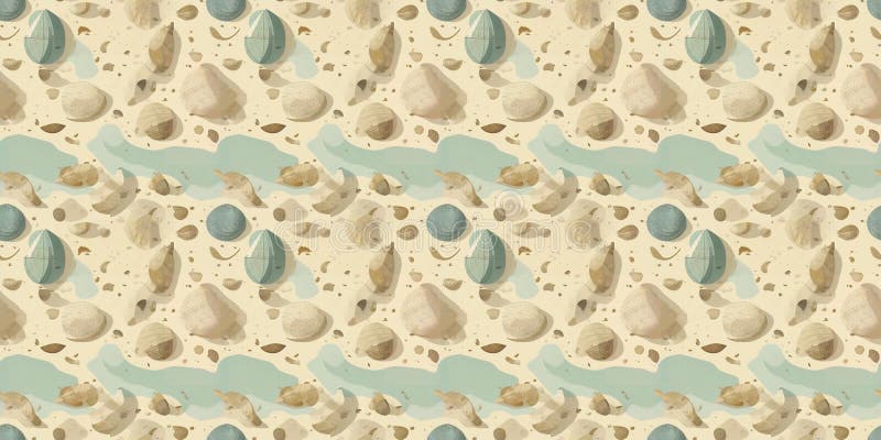 Beach Sea Shells Jon Klassen Seamless Patterns Tile Repeatable All ...