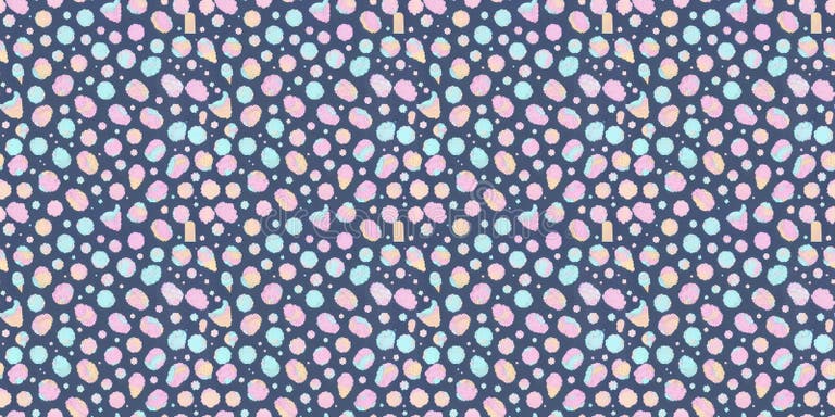 Ice Cream Element Floral Pattern Design Seamless Pattern Stock ...
