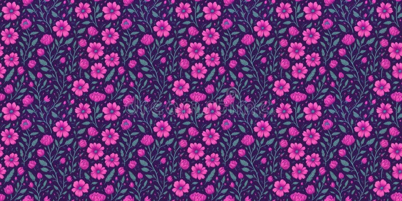 Seamless Patterns Flowers Watercolor Pink Repeating Patterns Design ...
