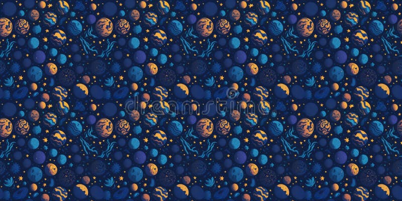 Seamless Patterns Planets Stars Cosmic Design Repeating Patterns Design ...