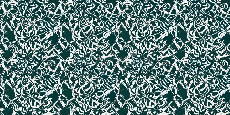 White Emerald Green Color Ornate Textile Seamless Patterns Stock Photo ...