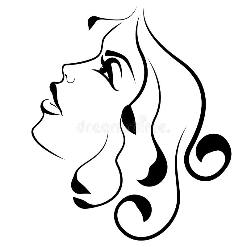 Abstract Of Sensual Woman Without Hair Stock Vector Illustration Of