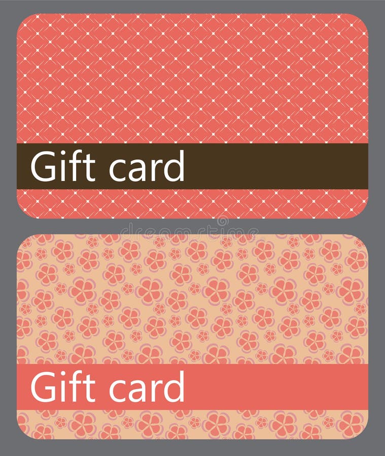 Abstract Beautiful Set of Gift Card Design Stock Vector - Illustration ...
