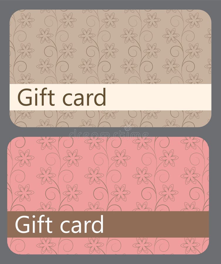 Abstract Beautiful Set of Gift Card Design Stock Vector - Illustration ...