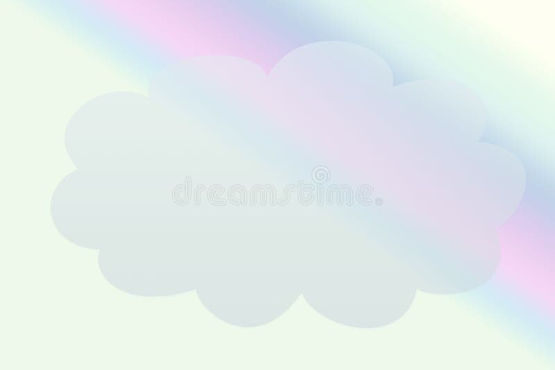 Abstract Beautiful Simple Empty Smudge Cloud Design on Colorful Rainbow ...