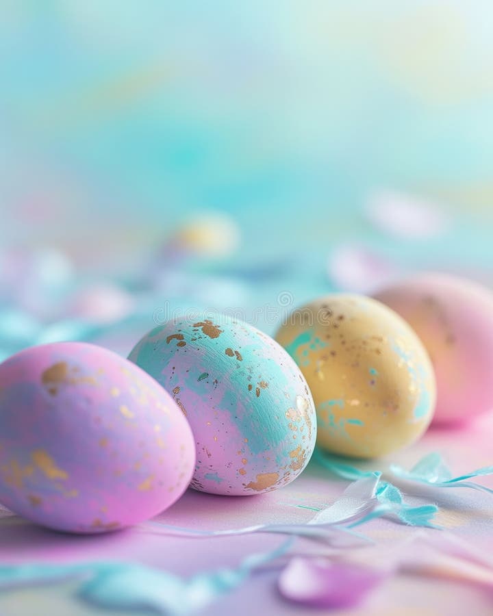 Abstract Beautiful Spring Colours Easter Eggs Background. Vertical ...