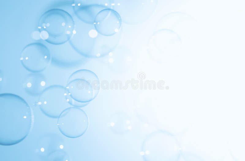 Abstract Beautiful Transparent Blue Soap Bubbles Background. Soap Sud ...