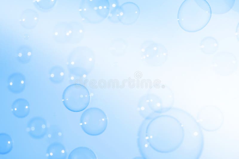 Abstract Beautiful Transparent Blue Soap Bubbles Background. Soap Sud ...