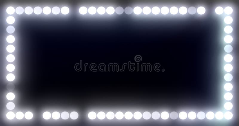 Abstract Beauty Frame of Glowing Lights and Light Bulbs Glowing Bright ...