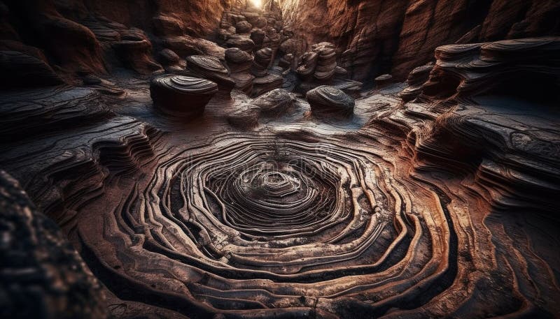 Abstract Beauty in Nature Eroded Sandstone Cliff Formation, Inside ...