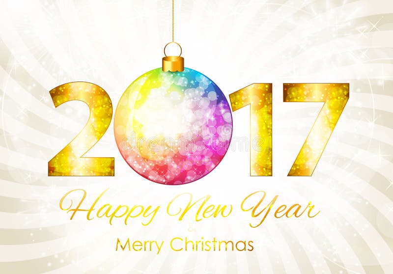 Abstract Beauty 2017 New Year Celebration Poster Background. Vec Stock ...