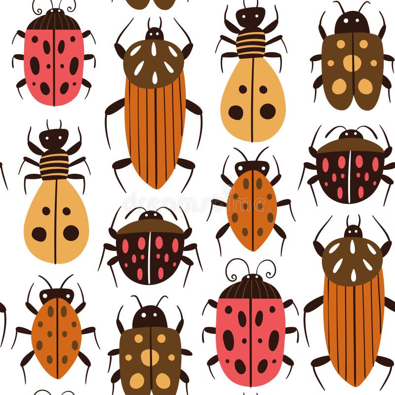 Abstract Beetles Seamless Pattern Stock Vector - Illustration of ... Abstract Beetles Seamless Pattern Stock Vector - Illustration of ...