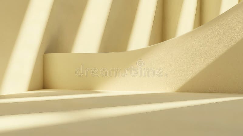 Abstract Beige Architecture Interior with Light and Shadow Effects ...
