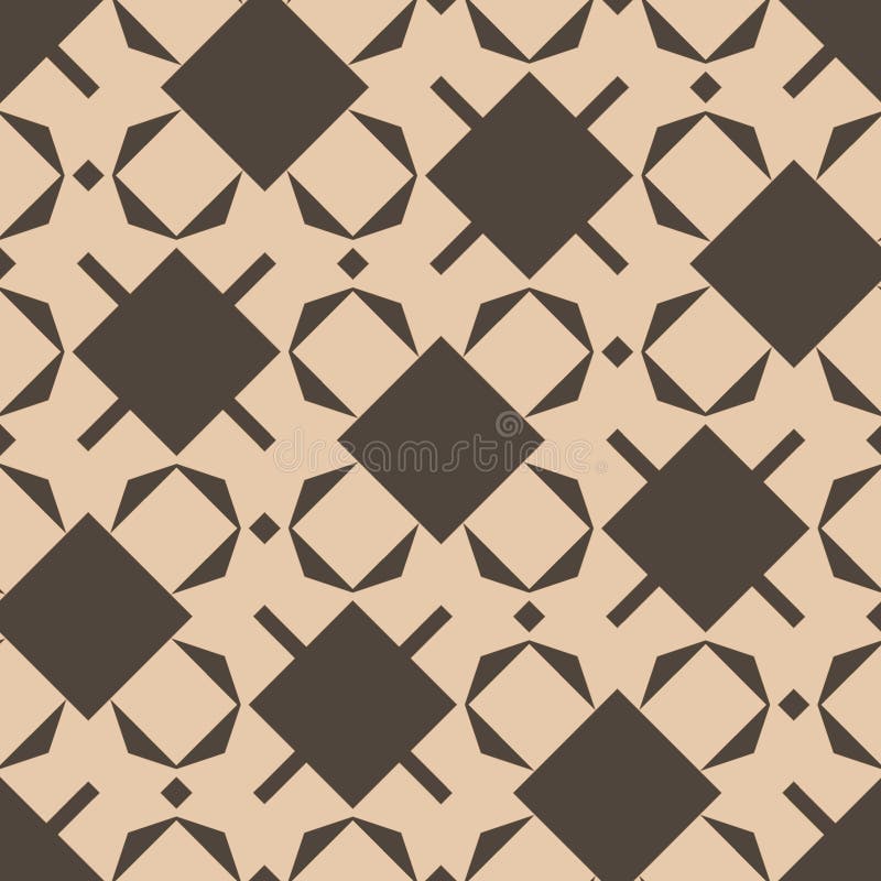 Abstract Beige Background with Brown Diamond Shapes Stock Illustration ...