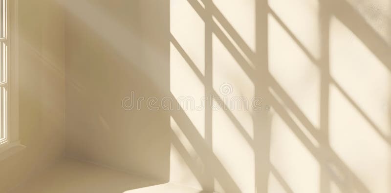 Abstract Beige Background with Detailed Window Shadows Stock ...