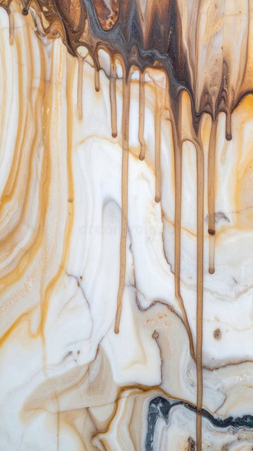 Abstract Beige and Brown Dripping Paint Texture Stock Illustration ...