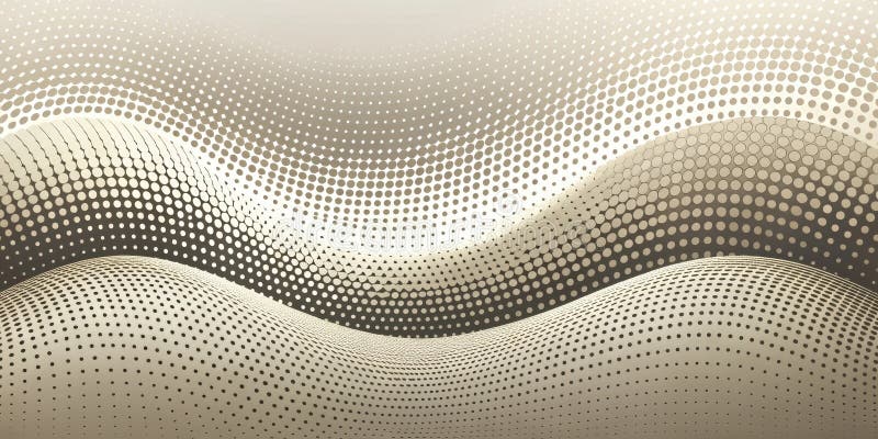 Abstract Beige and Brown Halftone Waves, a Seamless Pattern for Elegant ...
