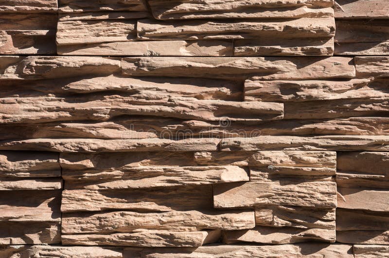 Abstract Beige Brown Slate Pattern Stone Block Wall Texture for ...