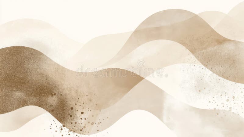Abstract Beige and Brown Wave Background Stock Illustration ...