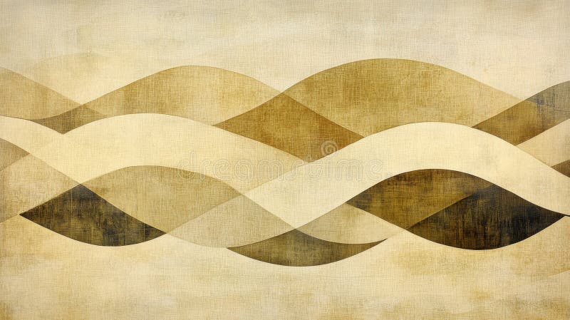 Abstract Beige and Brown Wave Pattern Background Stock Illustration ...