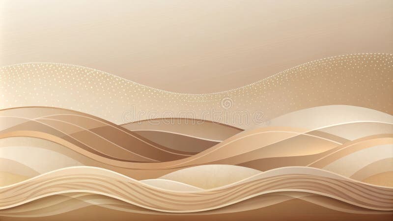 Abstract Beige and Brown Wave Pattern Background Design. Generative AI ...