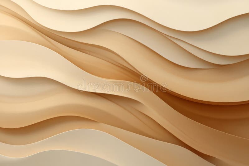 Abstract Beige and Brown Wavy Pattern Stock Illustration - Illustration ...