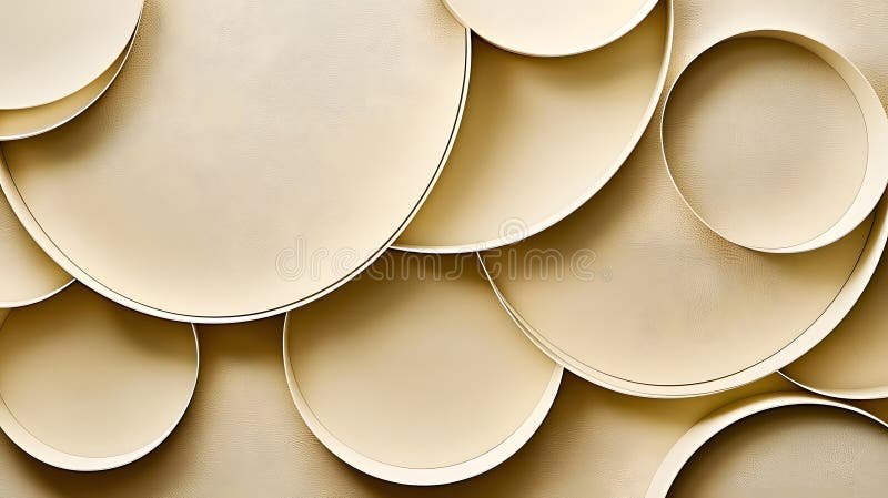 Abstract Beige Circular Wall Art Design Stock Image - Image of colors ...