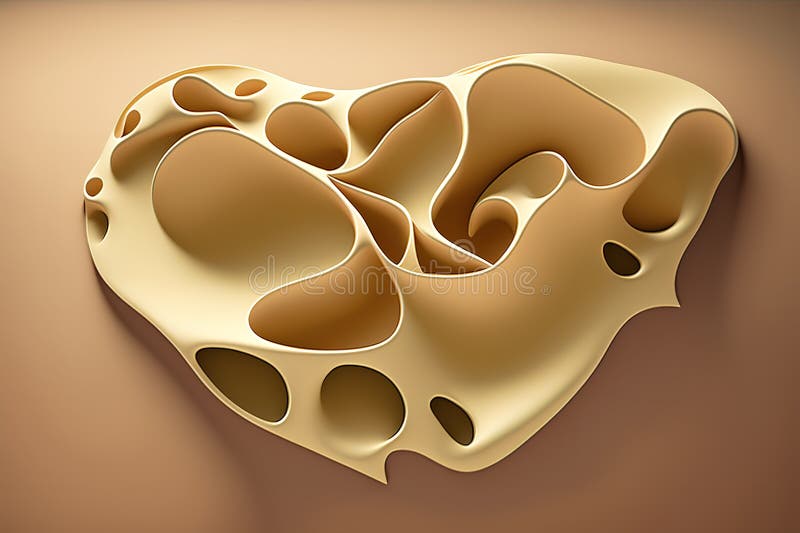 Abstract Beige Color Shape with Channels Stock Illustration ...