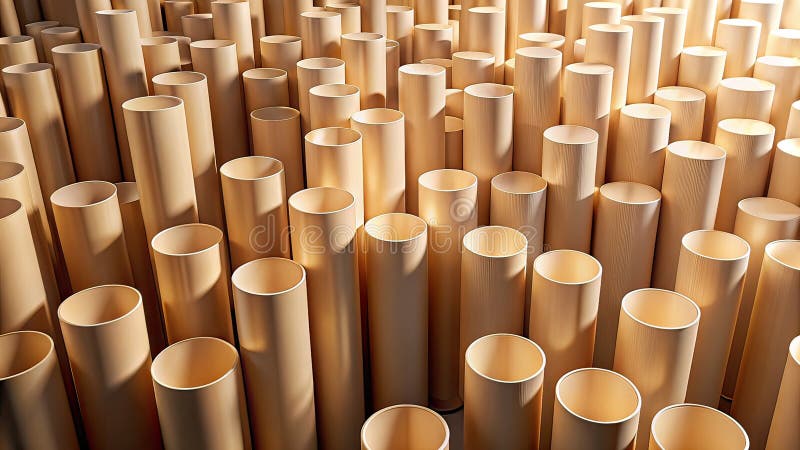 Abstract Beige Cylindrical Columns a Stunning AIGenerated Design Study ...