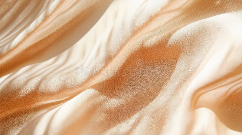 Abstract Beige Gold Fabric Texture with Wavy Folds and Subtle Lighting ...