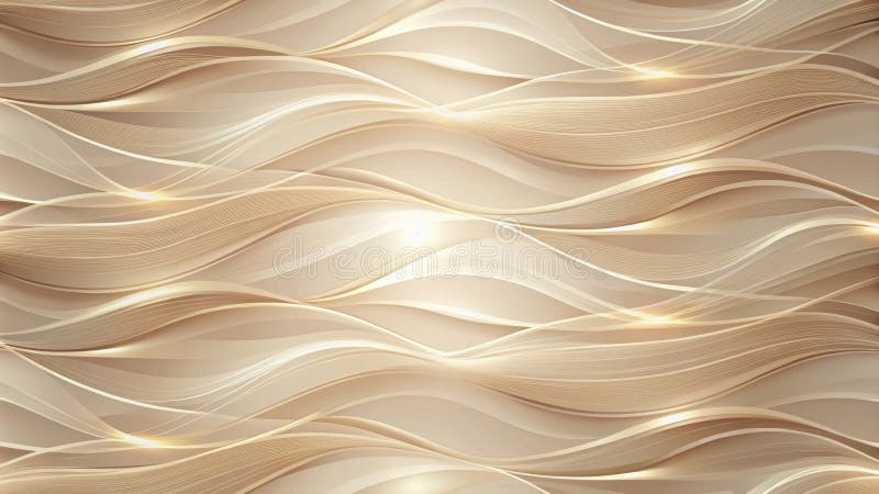 Abstract Beige and Gold Wave Pattern Background Design. Generative AI ...